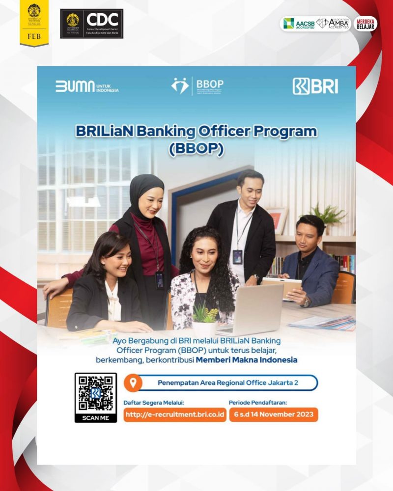 BRILiaN Banking Officer Program – Career Development Center Fakultas Ekonomi dan Bisnis ...