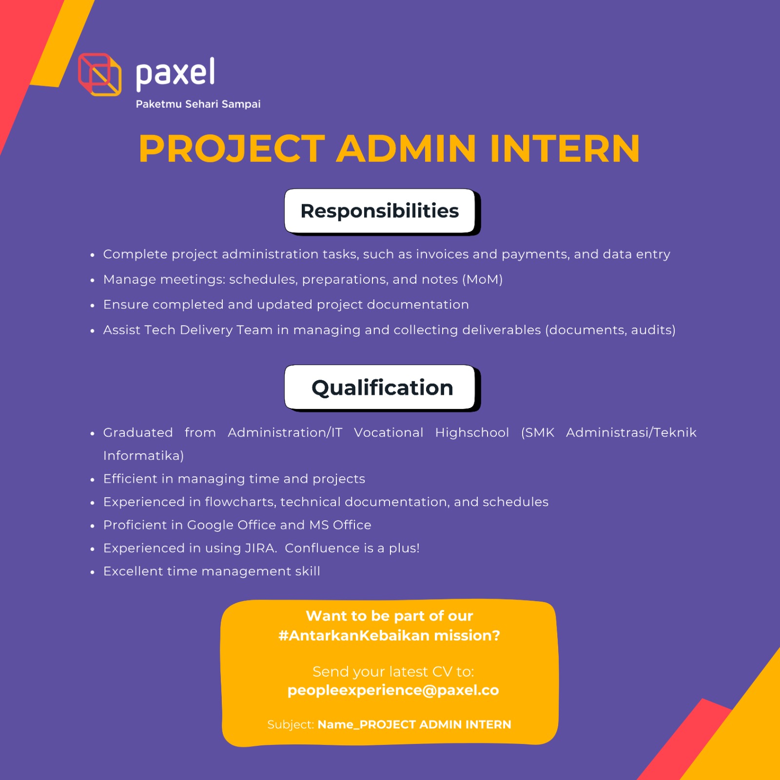 Project Admin Intern – Career Development Center Fakultas Ekonomi dan ...