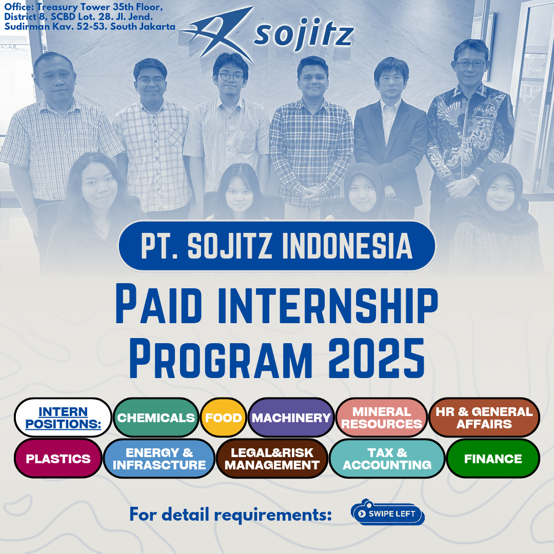 PT. Sojitz Indonesia – Career Development Center Fakultas Ekonomi dan ...
