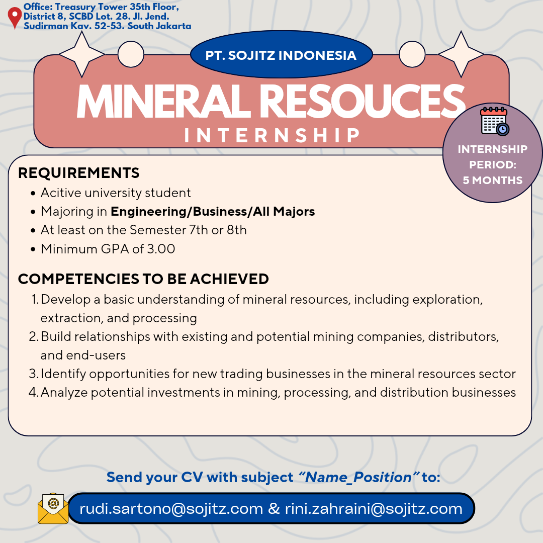 PT. Sojitz Indonesia – Career Development Center Fakultas Ekonomi dan ...