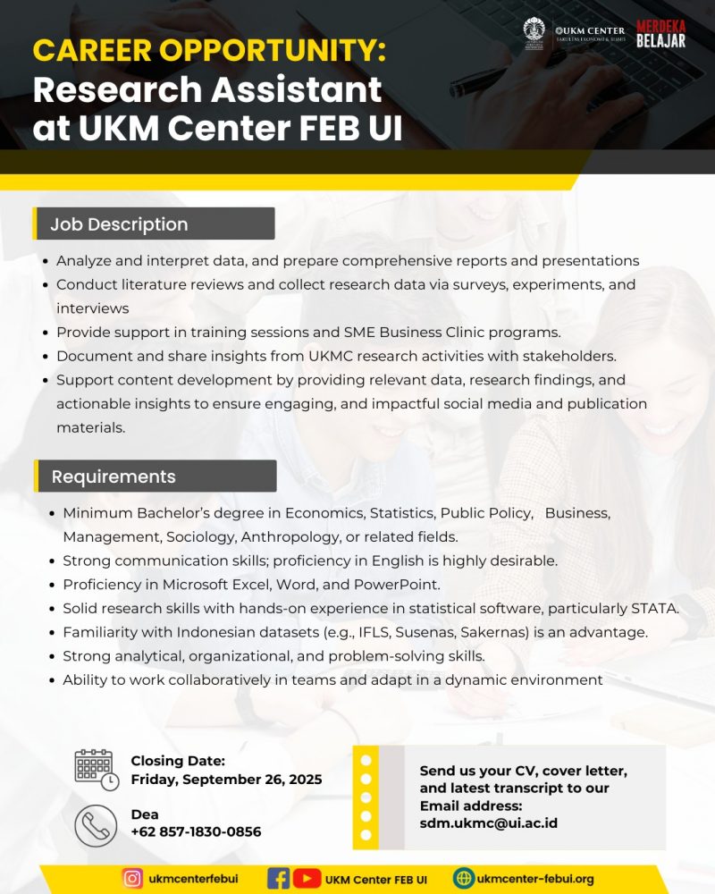 Job Vacancy – UKM Center FEB UI – Career Development Center Fakultas ...